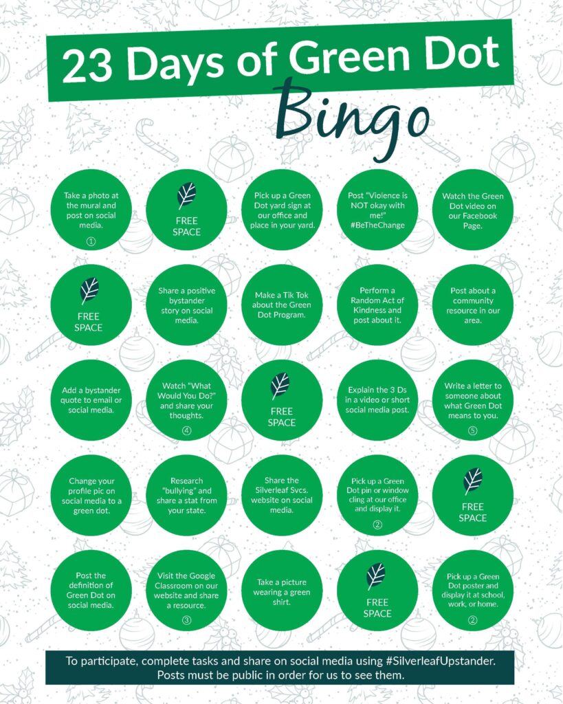 23 Days of Green Dot Bingo | Silverleaf Svcs.